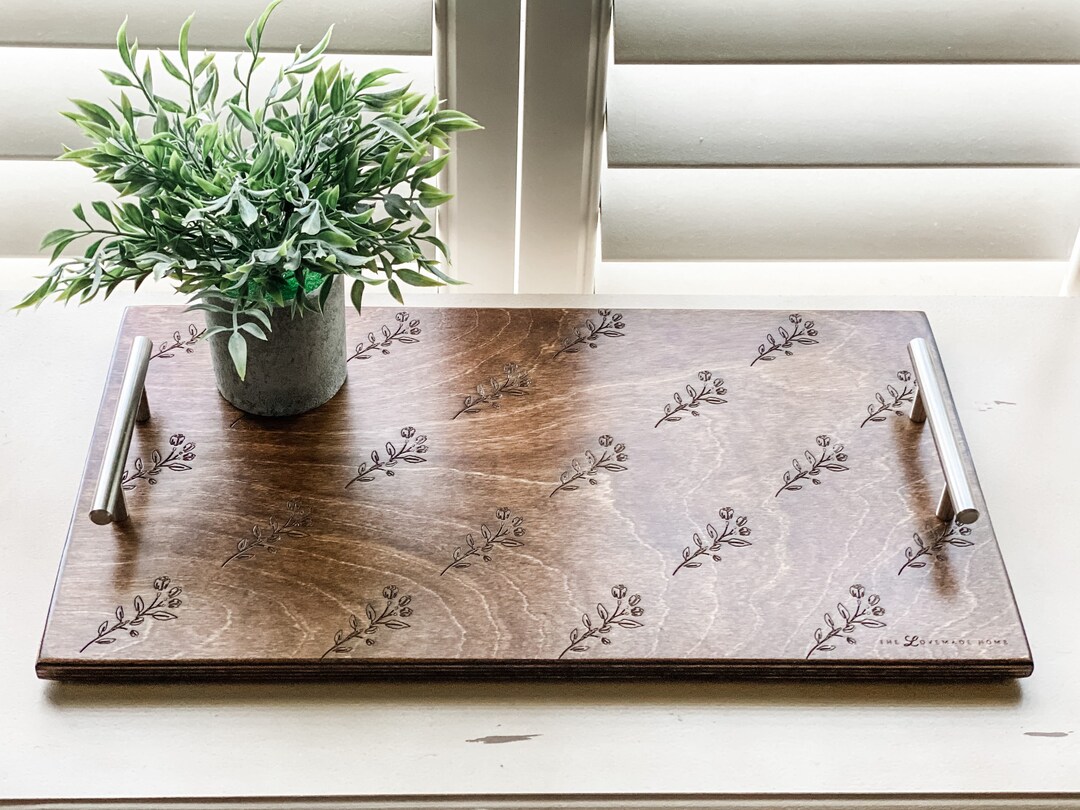 Serving Tray, Farmhouse Cottage, Serving Tray, Ottoman Tray, Coffee ...