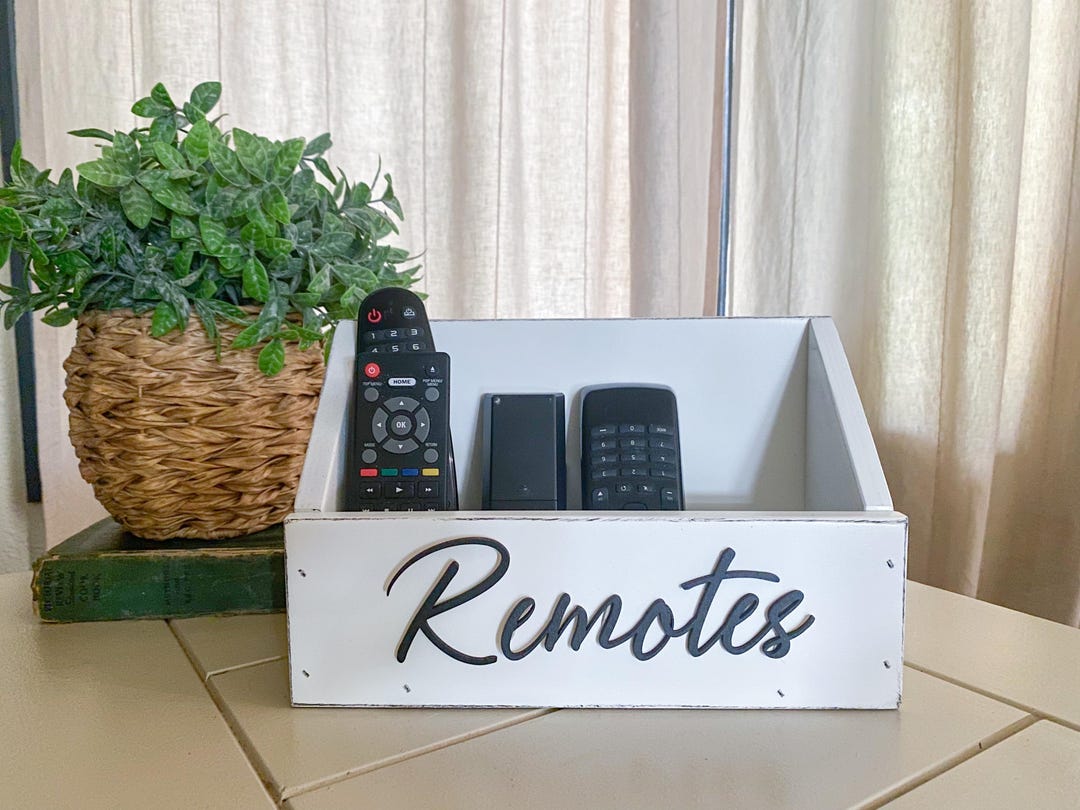 Handmade Wooden Remote Caddy, Remote Bin, Remote Holder, Livingroom ...