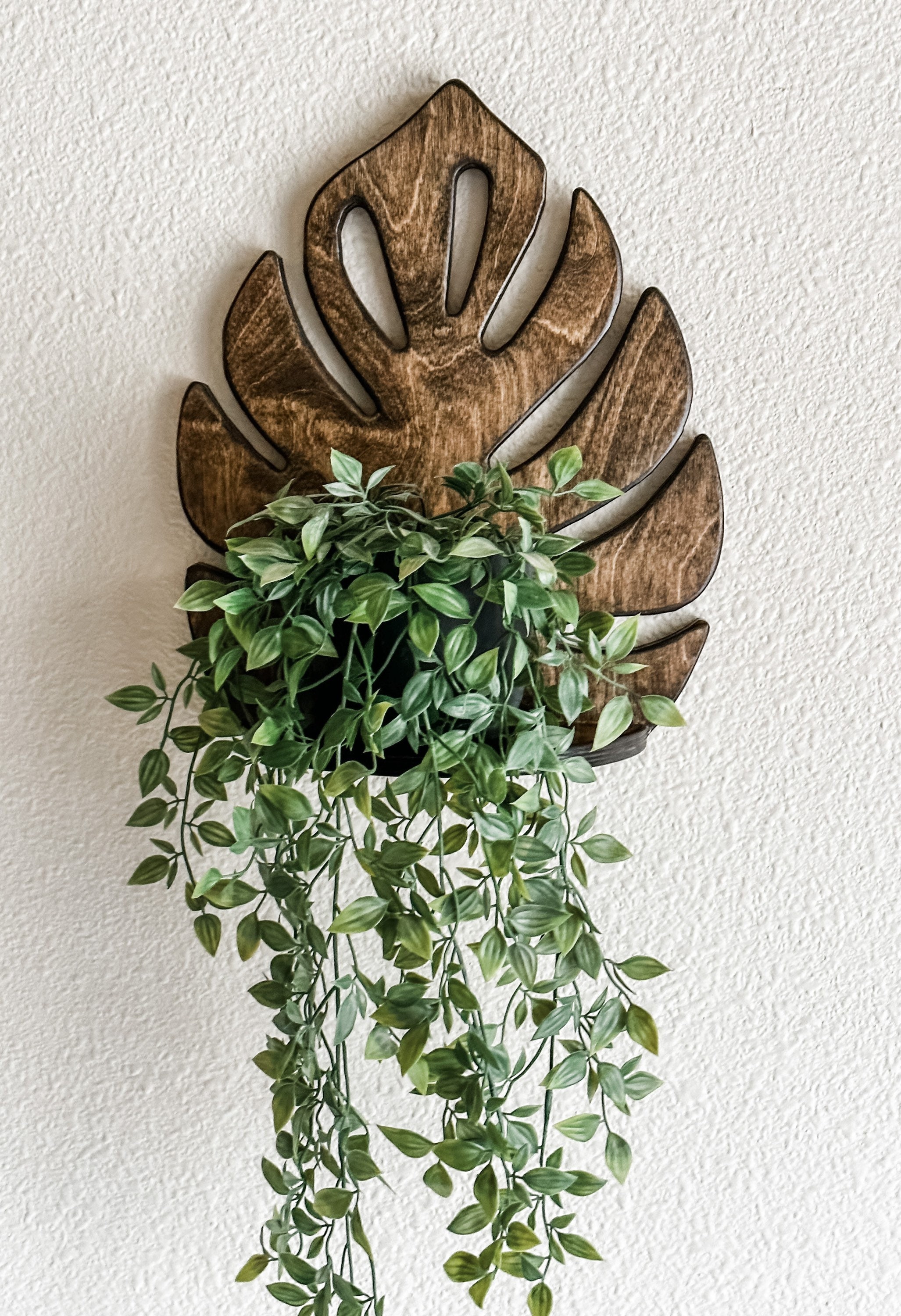 Minimalist Monstera Leaf Shelf Plant Holder - Etsy
