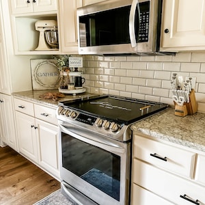 Engraved Black Minimalist Stove Cover, Noodle Board, Burner Cover ...