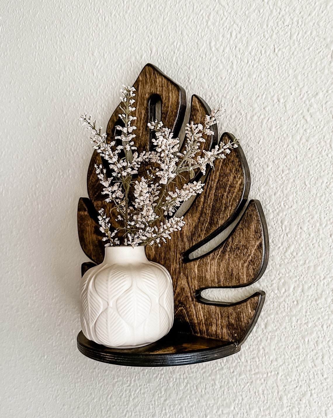 Minimalist Monstera Leaf Shelf Plant Holder - Etsy