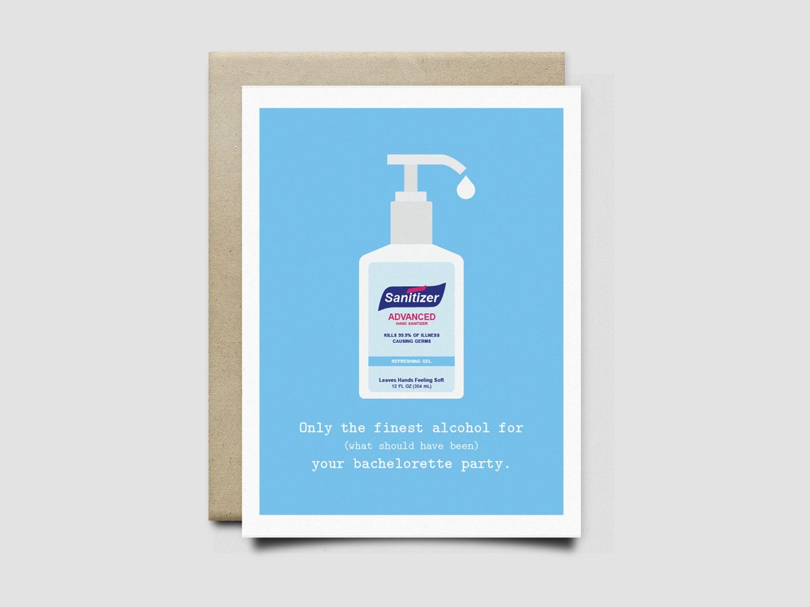 Quarantine Postponed Bachelorette Party Greeting Card - Etsy