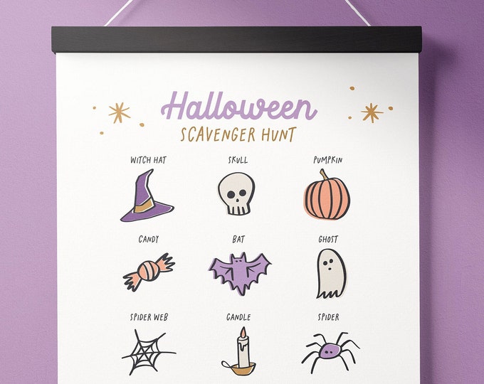 Halloween Scavenger Hunt for Kids Halloween Treasure Hunt Printable ...