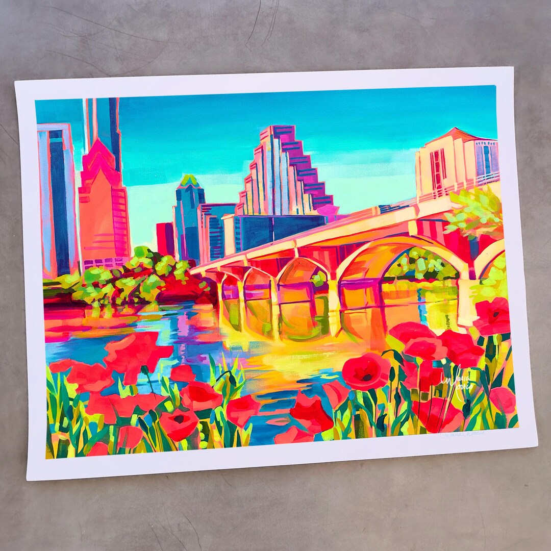 Austin Texas Art Print by Texas Artist Maria Morris Art - Etsy