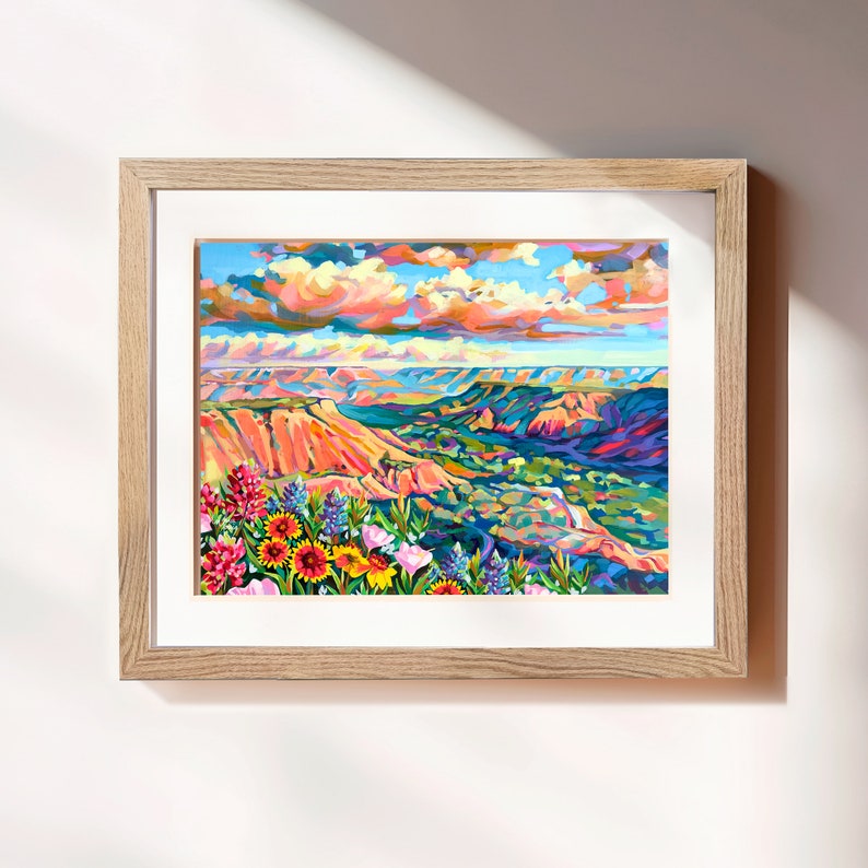 Palo Duro Canyon Texas Panhandle Wall Art, Unframed Giclee by Maria ...
