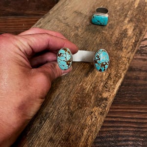Number 8 Turquoise Sterling Silver Cuff Bracelet - Etsy