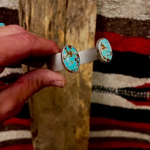 Number 8 Turquoise Sterling Silver Cuff Bracelet - Etsy