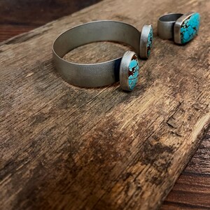 Number 8 Turquoise Sterling Silver Cuff Bracelet - Etsy
