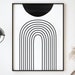 Black and White Arch Print, Mid Century Modern Arch Line Art Print ...