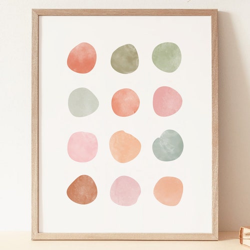 Ink Dots Digital Wall Art Print Minimalist Abstract Printable - Etsy