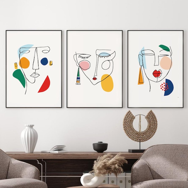 Abstract Face Print - Etsy