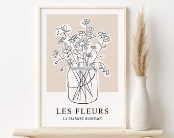 Neutral Botanical Print French Wall Art DIGITAL DOWNLOAD - Etsy