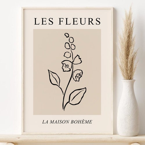 Neutral Botanical Print French Wall Art DIGITAL DOWNLOAD - Etsy