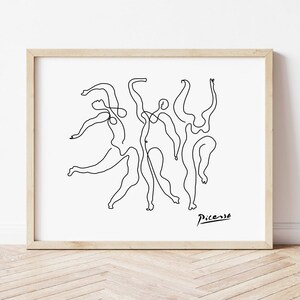 Picasso Three Dancers Print, Picasso Line Drawing, DIGITAL DOWNLOAD ...
