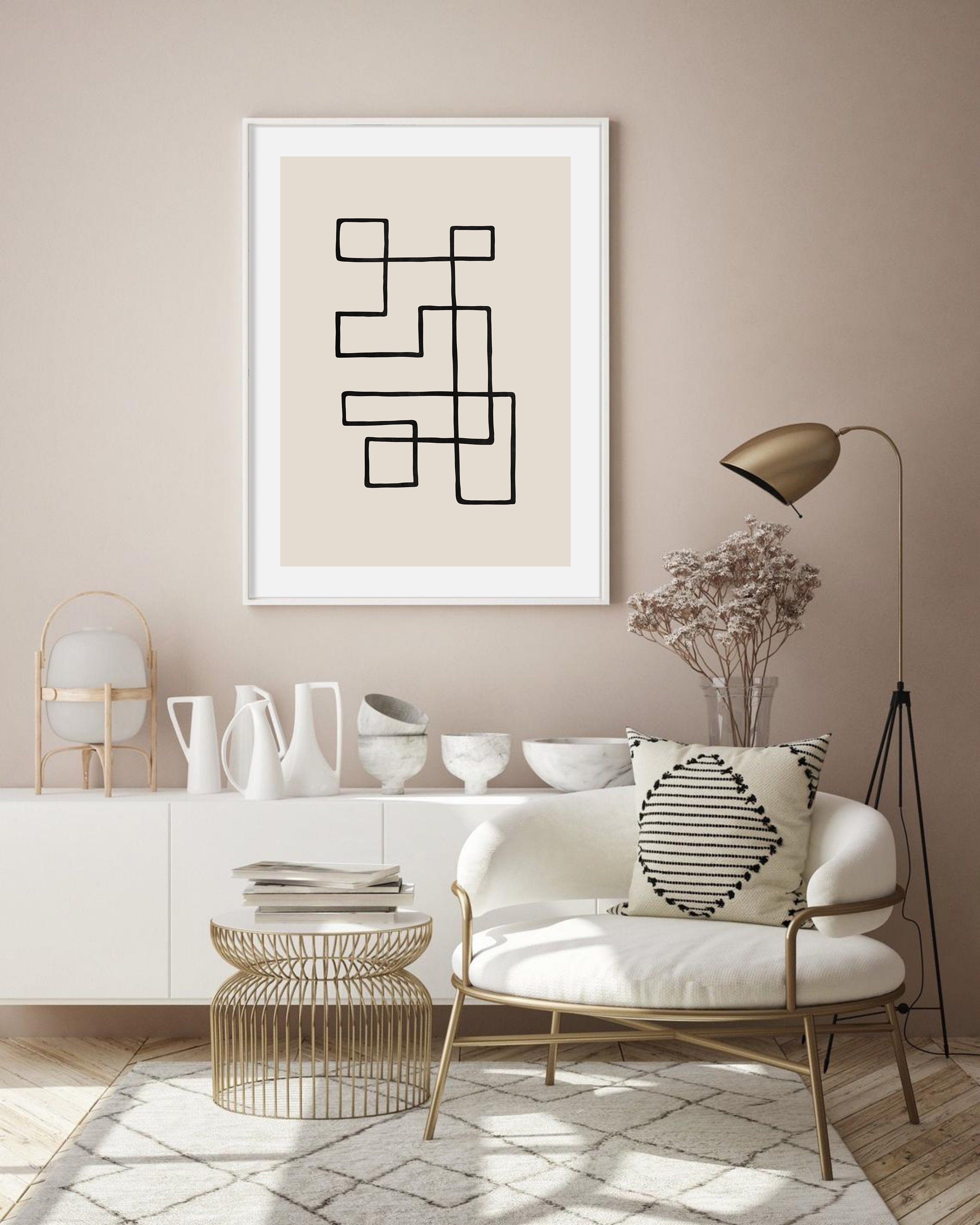 Abstract Line Art Print Set of 3 Printable Wall Art | Etsy