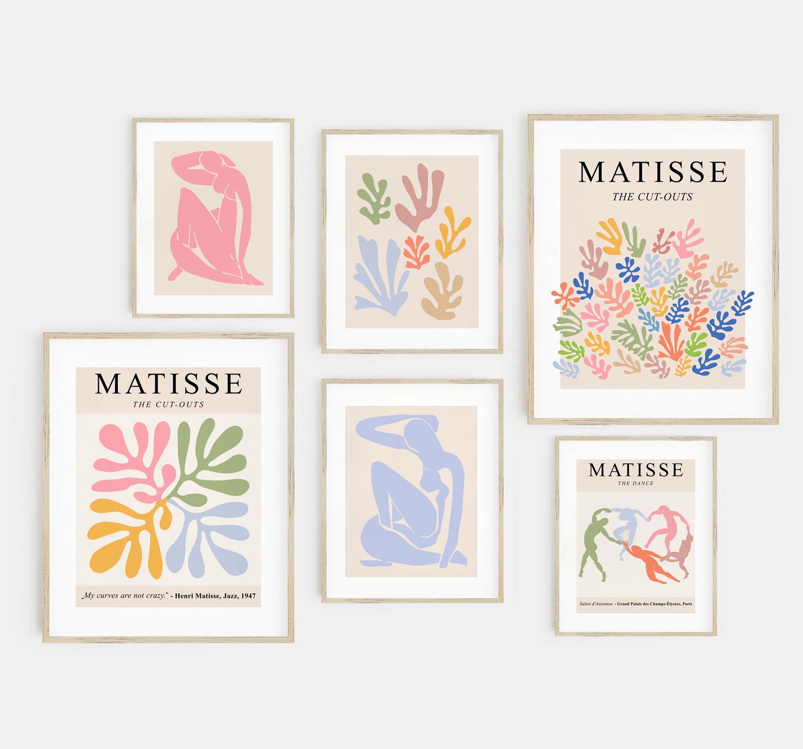 Matisse Print Set of 6 Abstract Printable Wall Art Matisse | Etsy