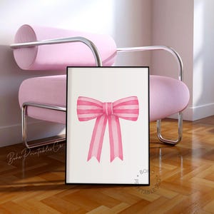 Pink Bow Print, Balletcore Printable Wall Art, Cottagecore Print ...