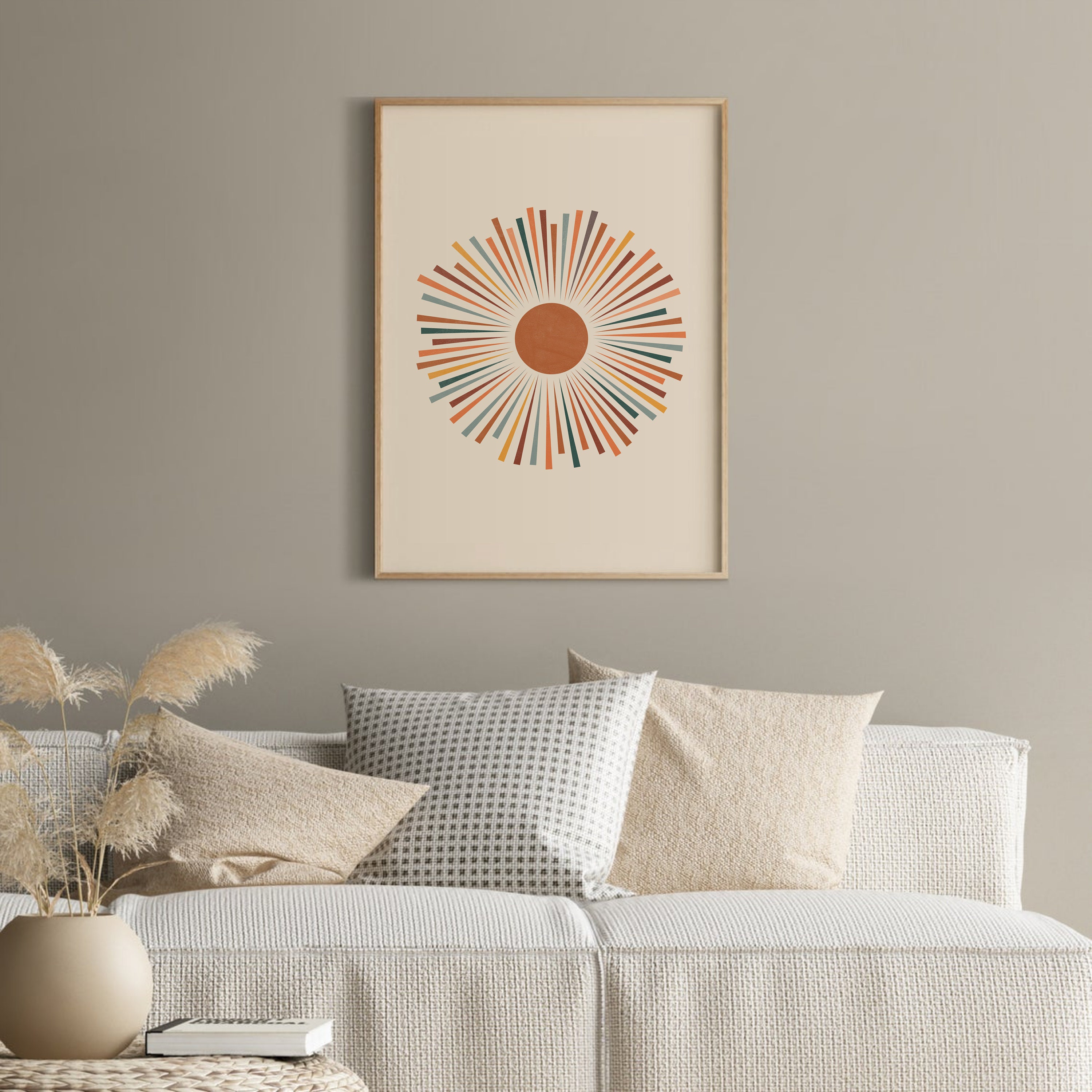 Boho Sun Print DIGITAL DOWNLOAD Abstract Sun Printable Wall - Etsy
