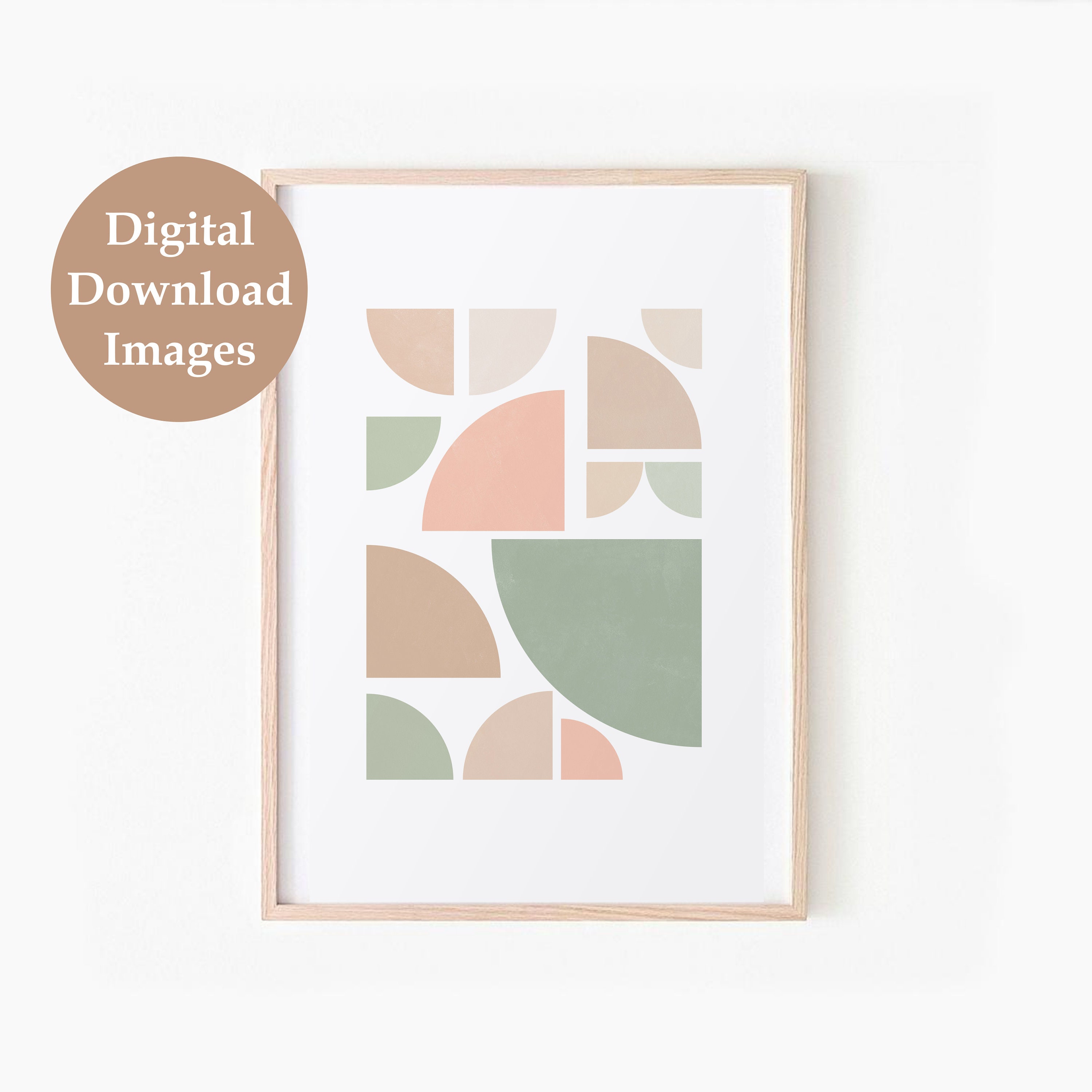 Sage Green Print Set of 6, Abstract Botanical Printable Wall Art ...