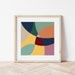 Square Abstract Art Prints, Set of 3, Printable Geometric Wall Art, Mid ...