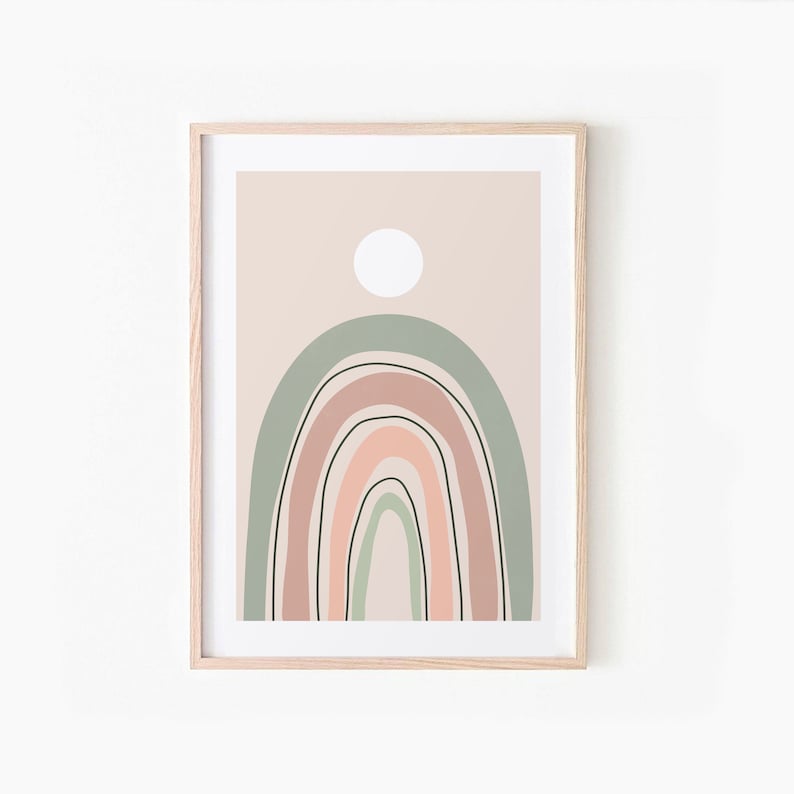 Sage Green Print Set of 6, Abstract Botanical Printable Wall Art ...