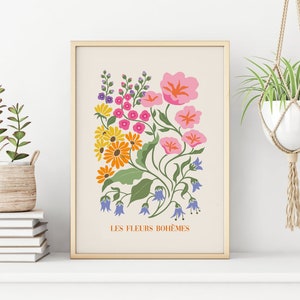 Les Fleurs Print, Abstract Flowers Printable Wall Art, DIGITAL DOWNLOAD ...