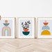 Mid Century Modern Art Prints Set of 3, Geometric Printable Wall Art ...