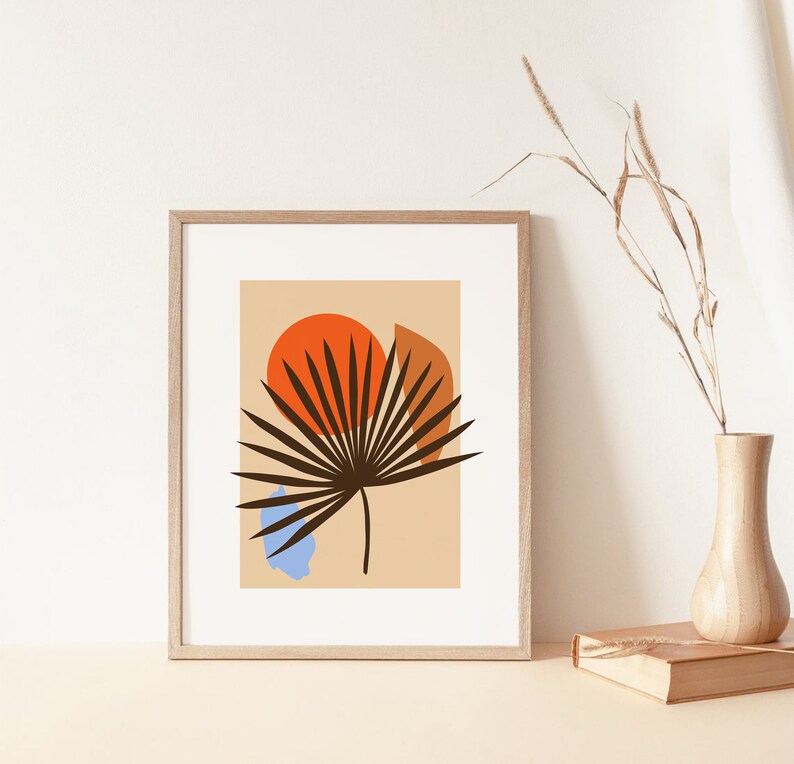 Abstract Botanical Prints Set of 3 Abstract Leaf Printable - Etsy