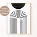 Black and White Arch Print, Mid Century Modern Arch Line Art Print ...