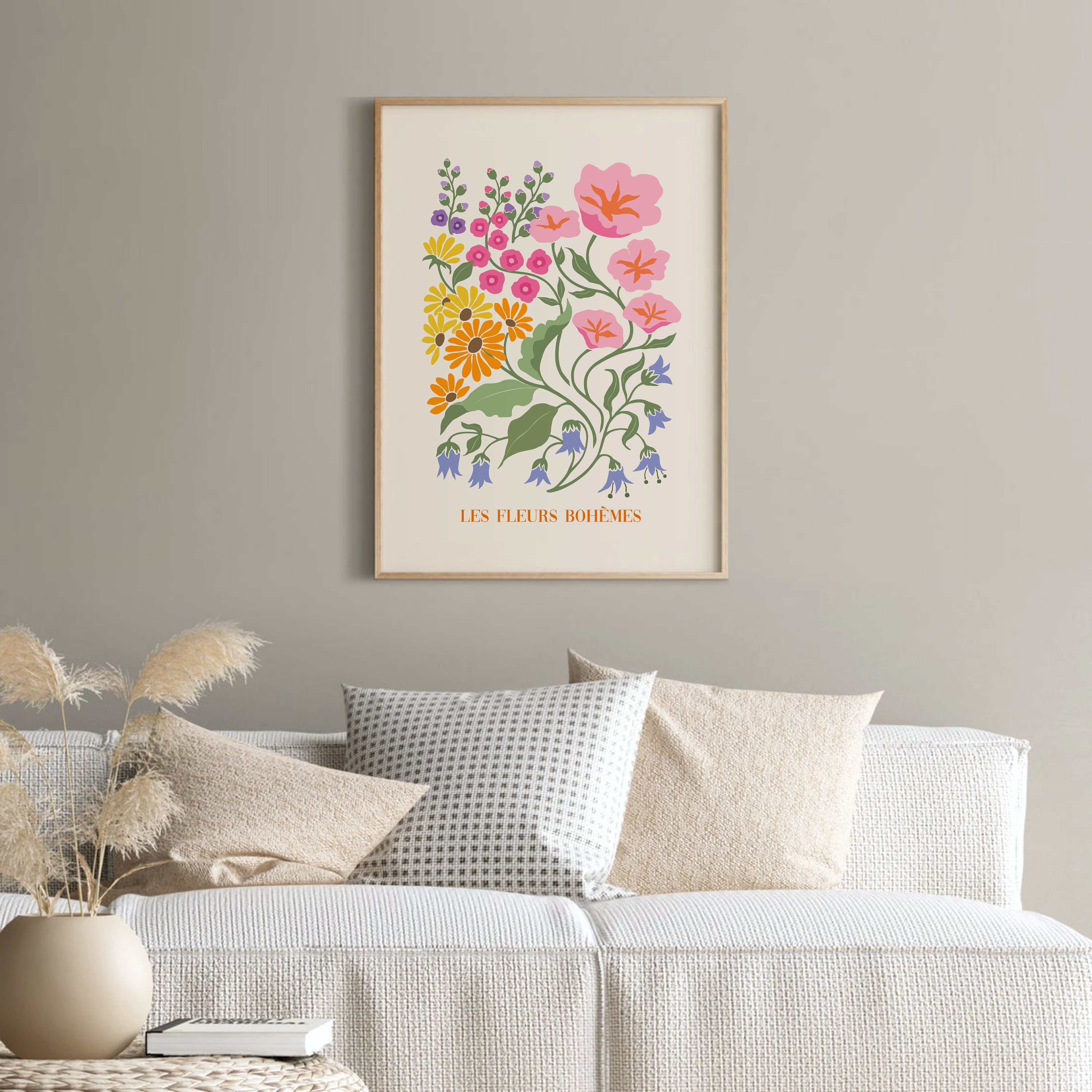 Les Fleurs Print Abstract Flowers Printable Wall Art DIGITAL - Etsy