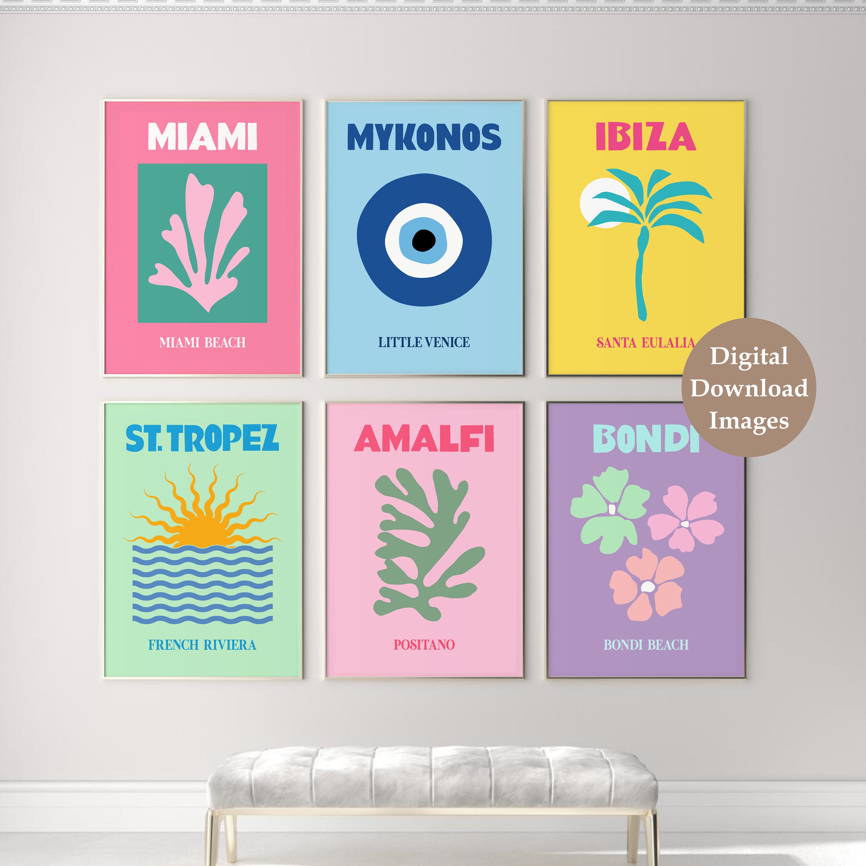 Travel Print Set of 6 Gallery Wall Set Printable Wall Art - Etsy UK