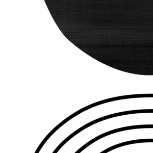 Black and White Arch Print, Mid Century Modern Arch Line Art Print ...