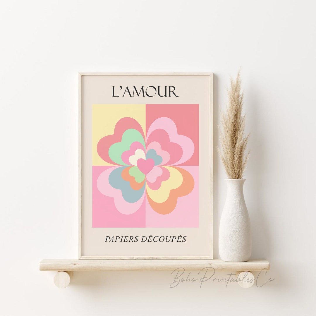 L'amour Print, French Vintage Printable Wall Art, DIGITAL DOWNLOAD ...
