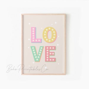 Valentine's Day Gallery Wall Set of 6 Prints, Pink Pastel Valentine's ...
