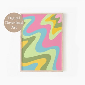 Retro Art Print Set of 6, Y2K Printable Wall Art DIGITAL DOWNLOAD ...