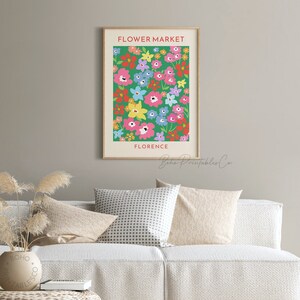 Colorful Flower Market Print, Flower Market Exhibition Poster, DIGITAL ...