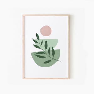 Sage Green Blush Pink Print Set of 6, Botanical Gallery Wall Set ...