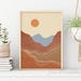 Boho Mountains Print, Abstract Landscape Printable Wall Art, DIGITAL ...