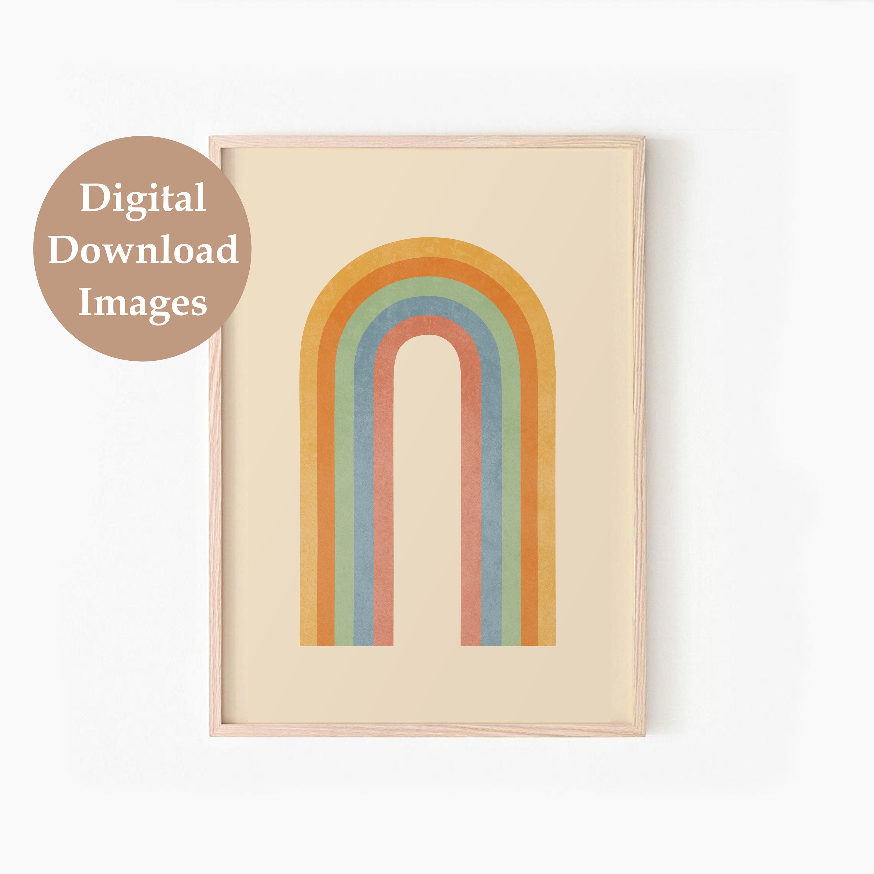 Boho Print Set of 2, Boho Sun Rainbow Prints, DIGITAL DOWNLOAD ...