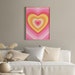 Retro Heart Print, DIGITAL DOWNLOAD, Psychedelic Heart Printable Wall ...