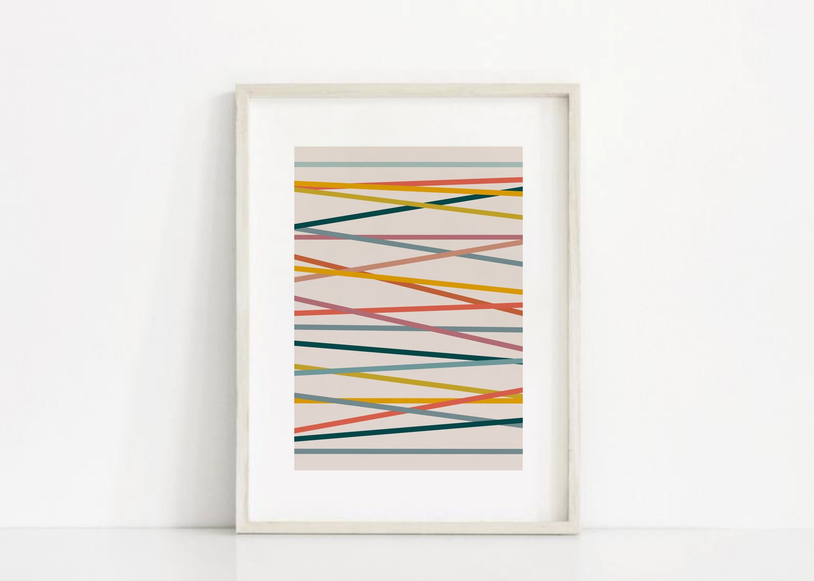 Mid Century Modern Art Print Set of 6 Abstract Shapes Gallery - Etsy