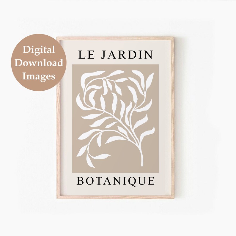 Neutral Botanical Print French Wall Art DIGITAL DOWNLOAD - Etsy