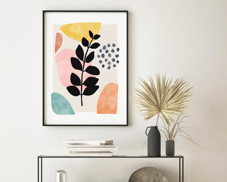 Abstract Botanical Prints Set of 3 Printable Wall Art - Etsy