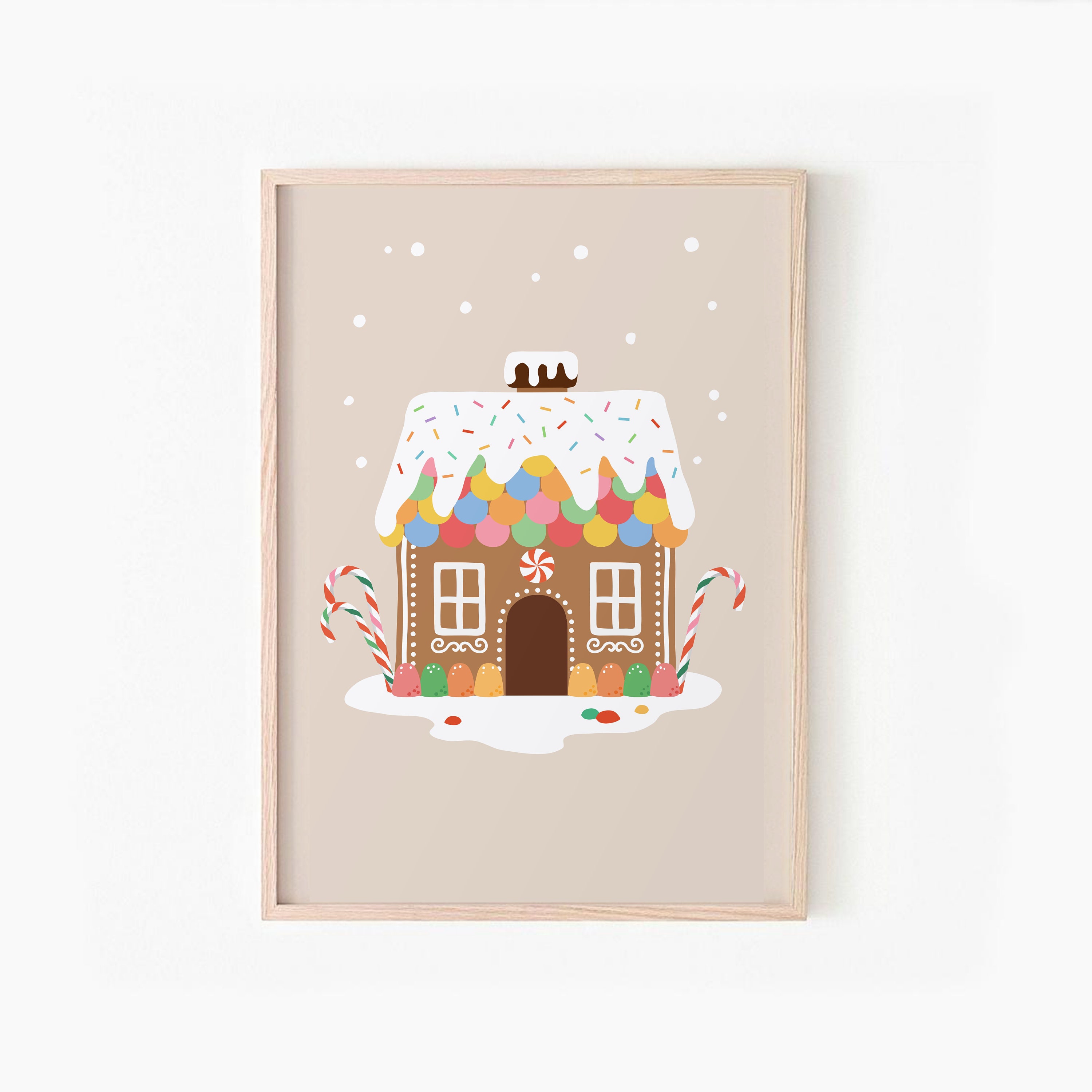 Gingerbread House Print Set of 3 Christmas Printable Wall - Etsy
