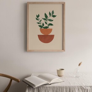 Boho Botanical Art Print, DIGITAL DOWNLOAD, Abstract Botanical ...