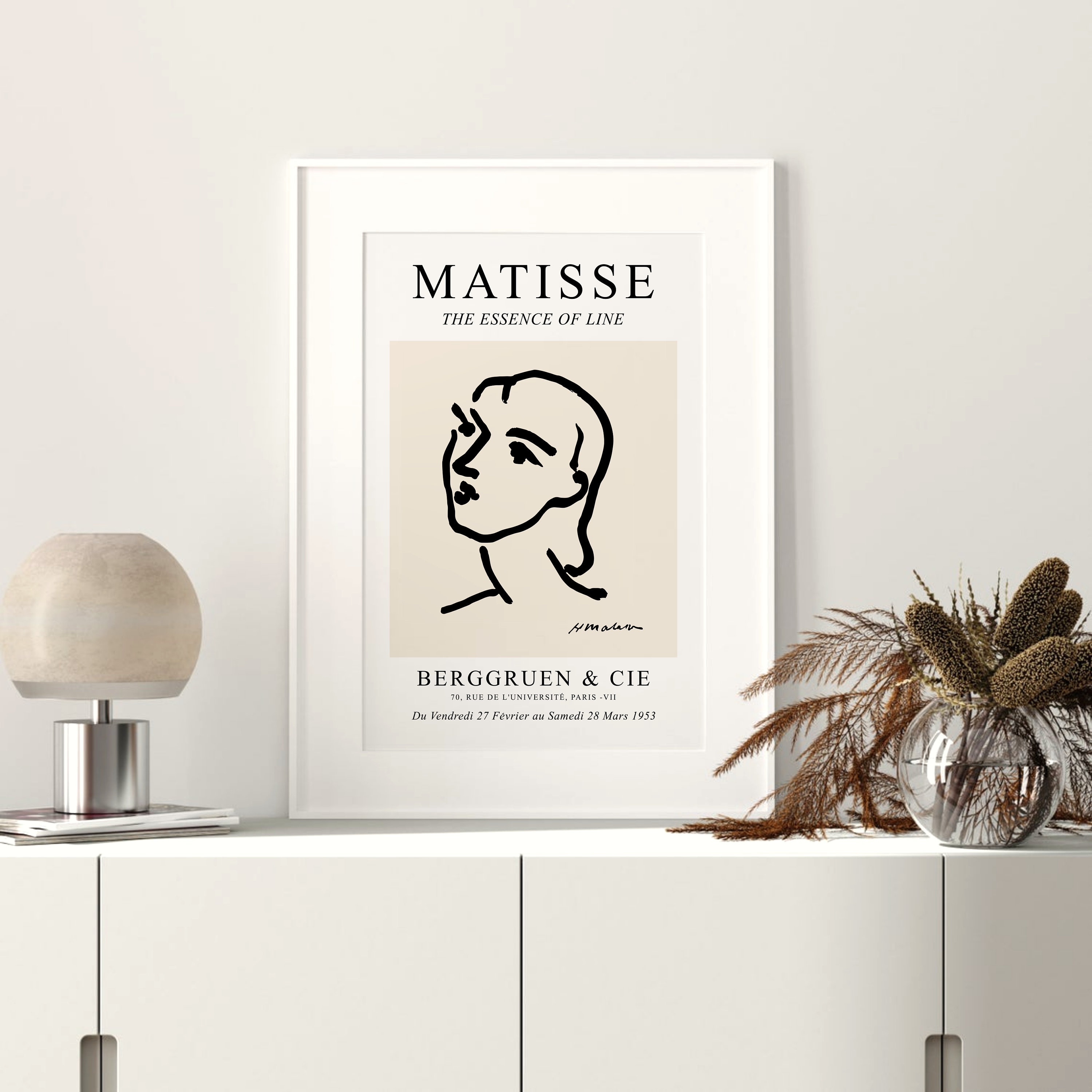 Matisse Woman Sketch Print Henri Matisse Exhibition Poster - Etsy UK