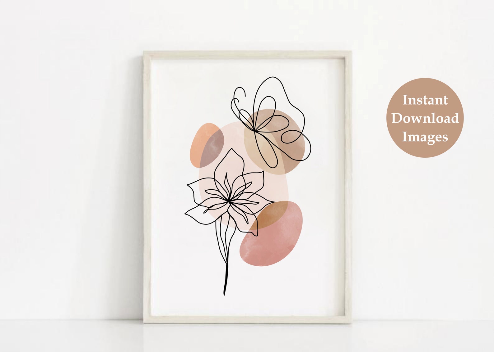 Abstract Flower Line Art Prints Set of 3 Minimal Floral Line - Etsy ...