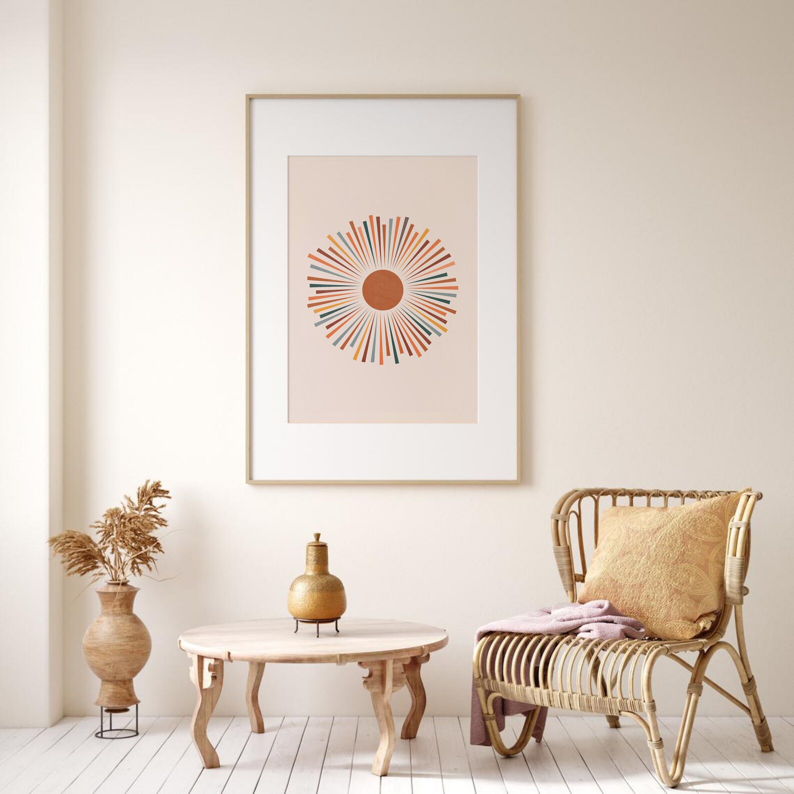 Boho Sun Print DIGITAL DOWNLOAD Abstract Sun Printable Wall - Etsy