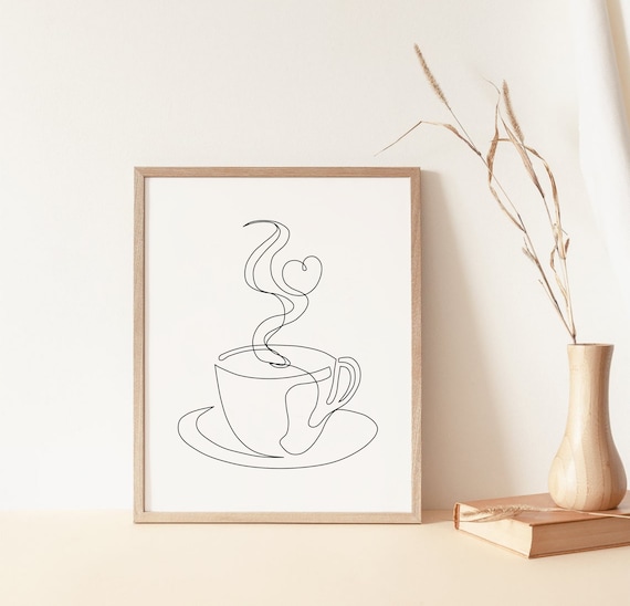 Coffee Mug Line Drawing