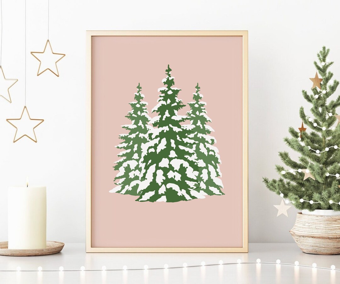 Boho Christmas Tree Print, Christmas Printable Wall Art, DIGITAL ...